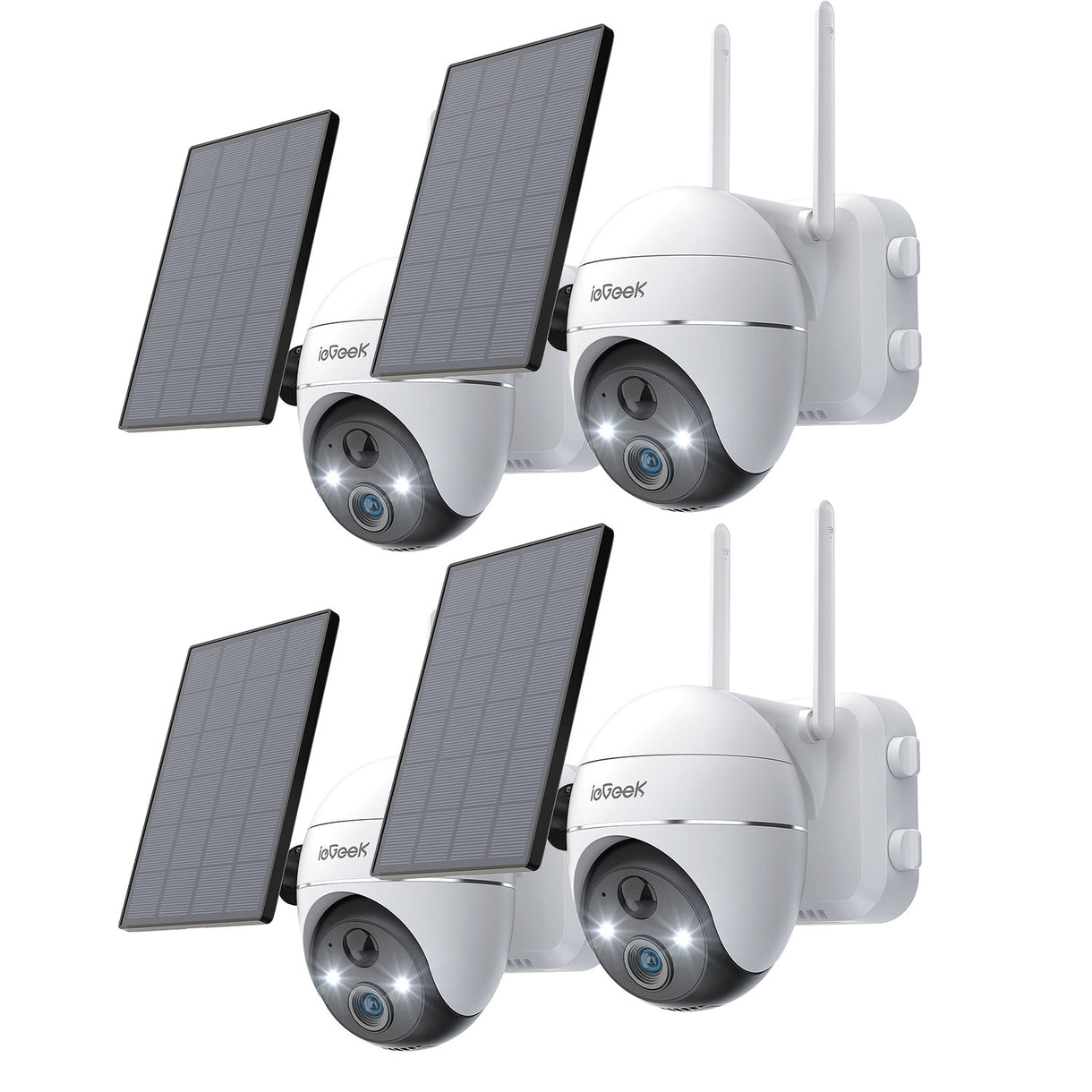 ZS-GX1S (With Panel) - 2K Outdoor Solar PTZ Security Camera with Spotlight & Siren – ieGeek-UK