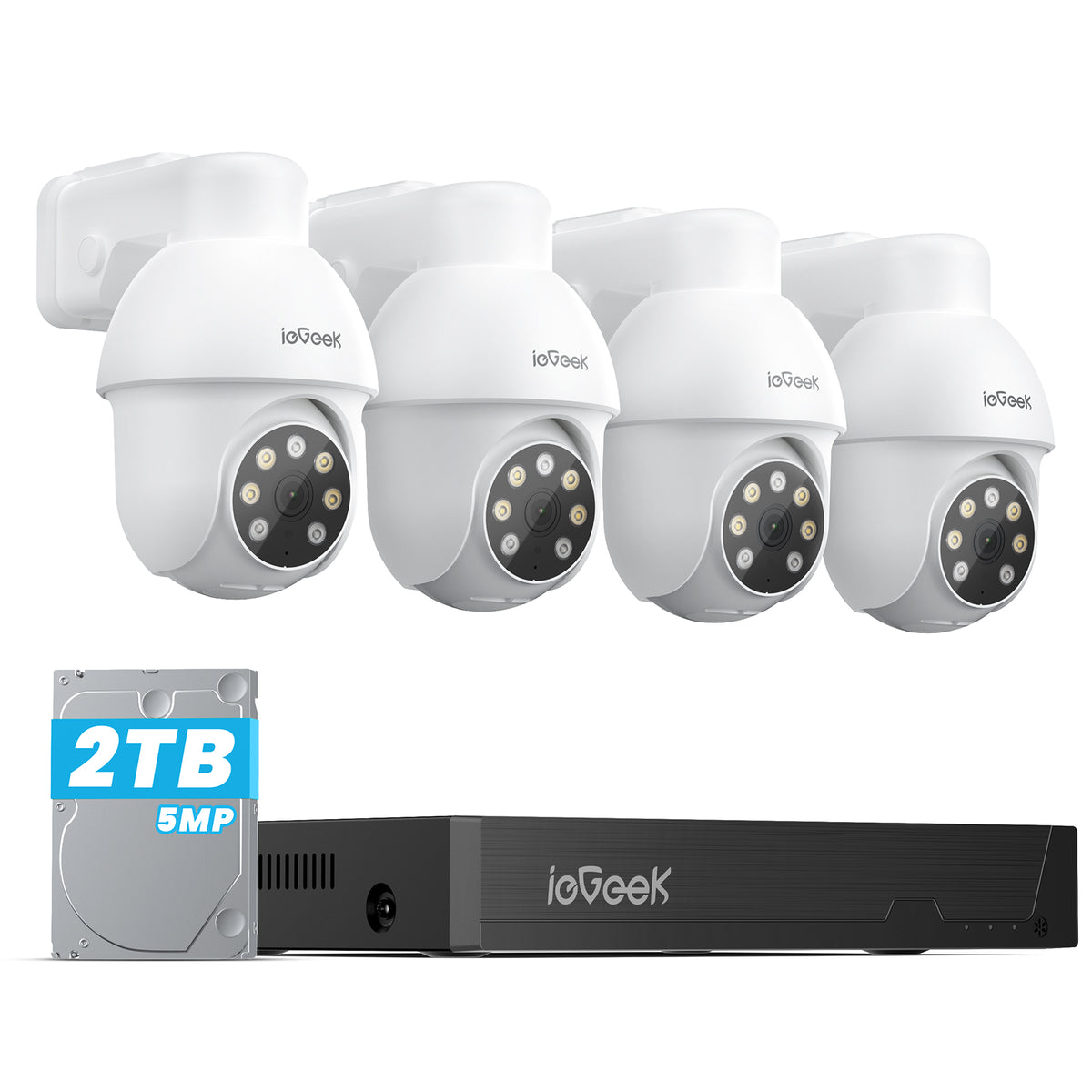 ieGeek IE92 - 5MP POE Cameras with NVR for Home Surveillance System ...