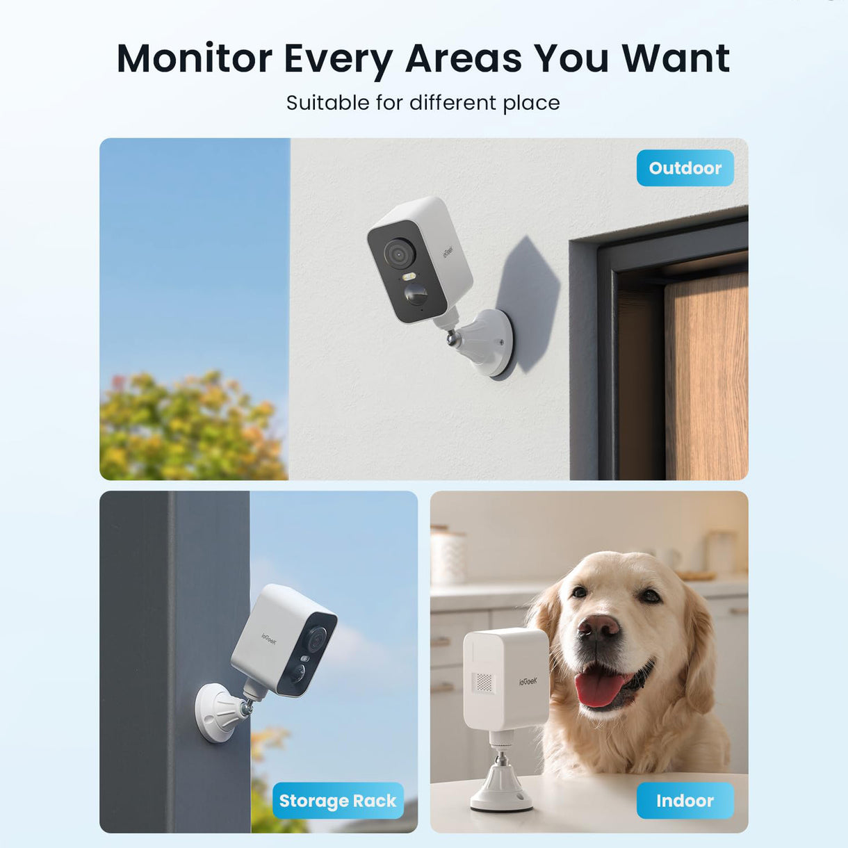 S2 Battery Security Camera | 2K Magnetic, Wire-Free Outdoor – ieGeek-UK